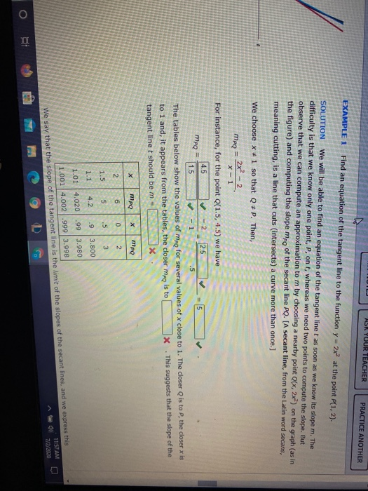 Solved ASK YOUR TEACHER PRACTICE ANOTHER EXAMPLE 1 Find an | Chegg.com
