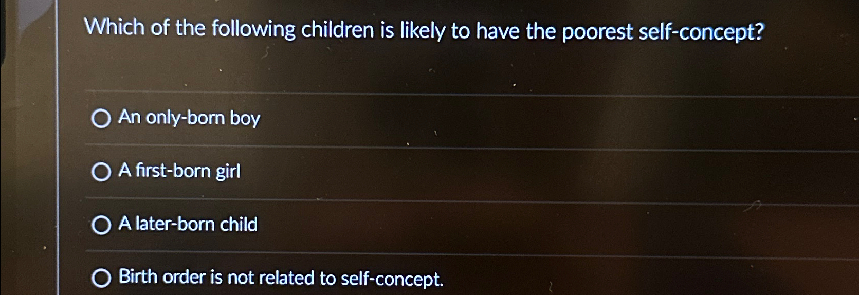 Solved Which of the following children is likely to have the | Chegg.com