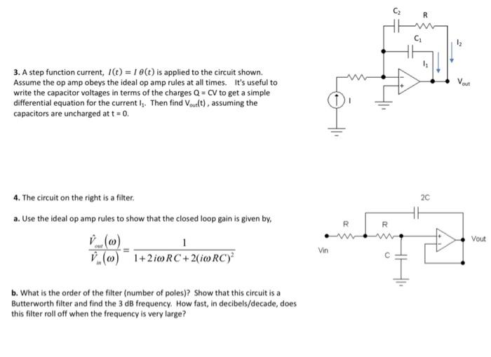 Solved 3. A step function current, I(t)=Iθ(t) is applied to | Chegg.com