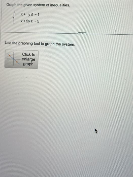 Solved Graph the given system of inequalities. | Chegg.com