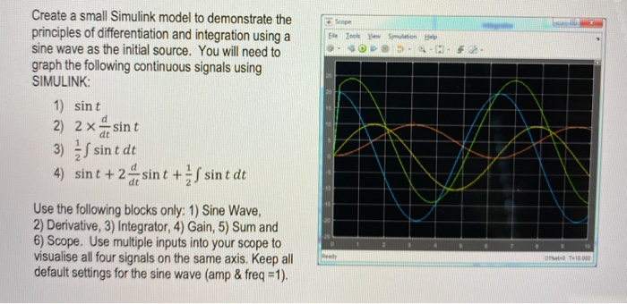 Solved de Tool Stone Create a small Simulink model to | Chegg.com