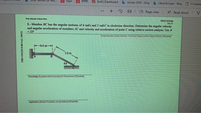 Solved bppr BPPR A Built | Dashboard cersale 2020 - | Chegg.com