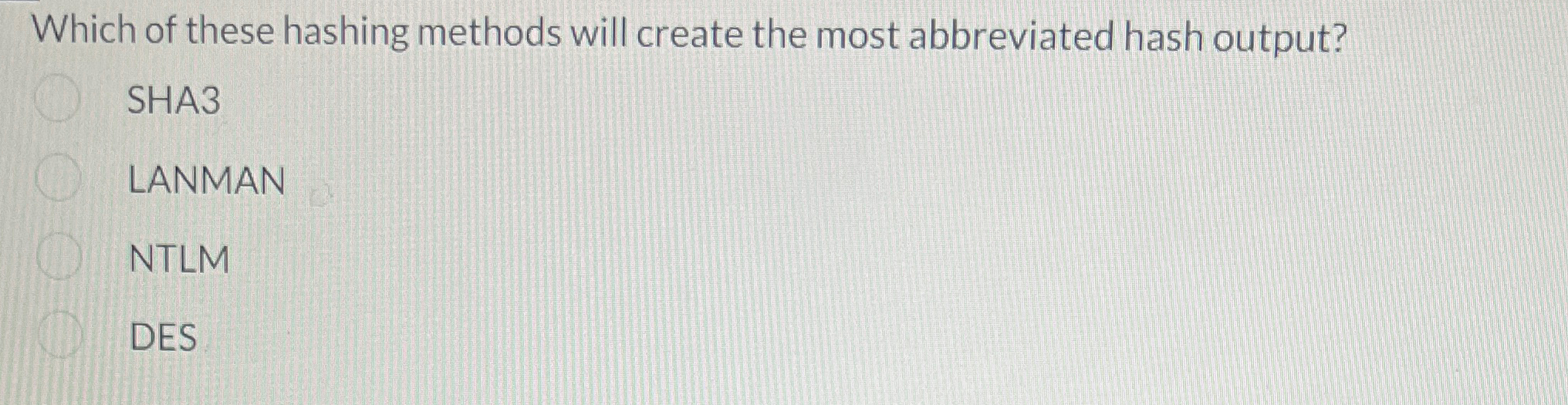 Solved Which of these hashing methods will create the most | Chegg.com
