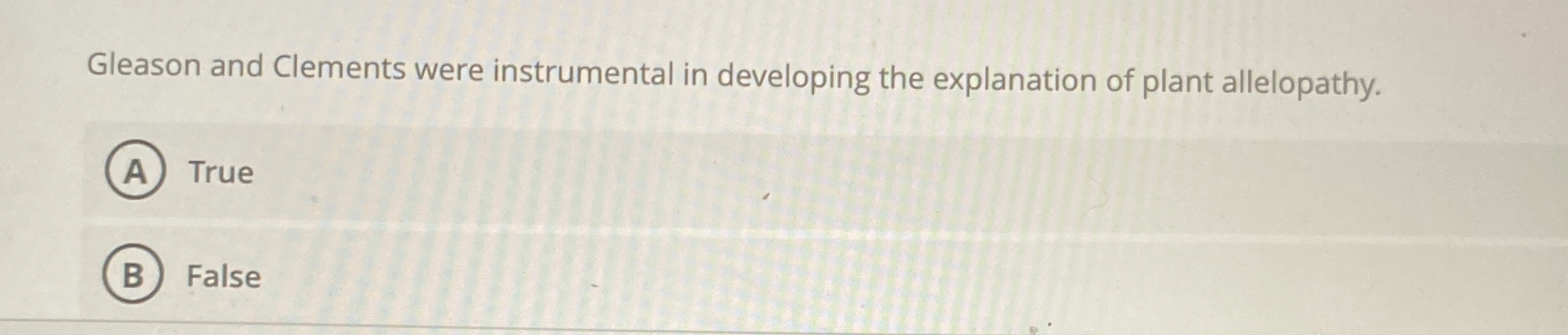 Gleason and Clements were instrumental in developing | Chegg.com