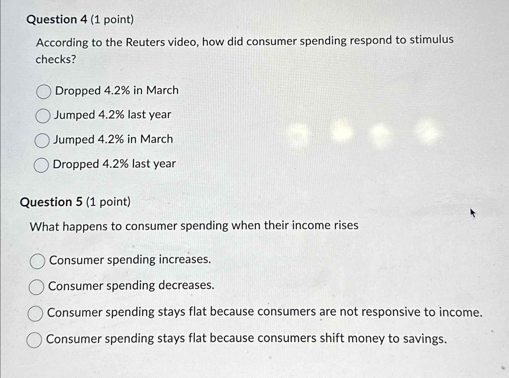 Solved Question 3 (1 ﻿point)Quick video fact check: The CEO | Chegg.com