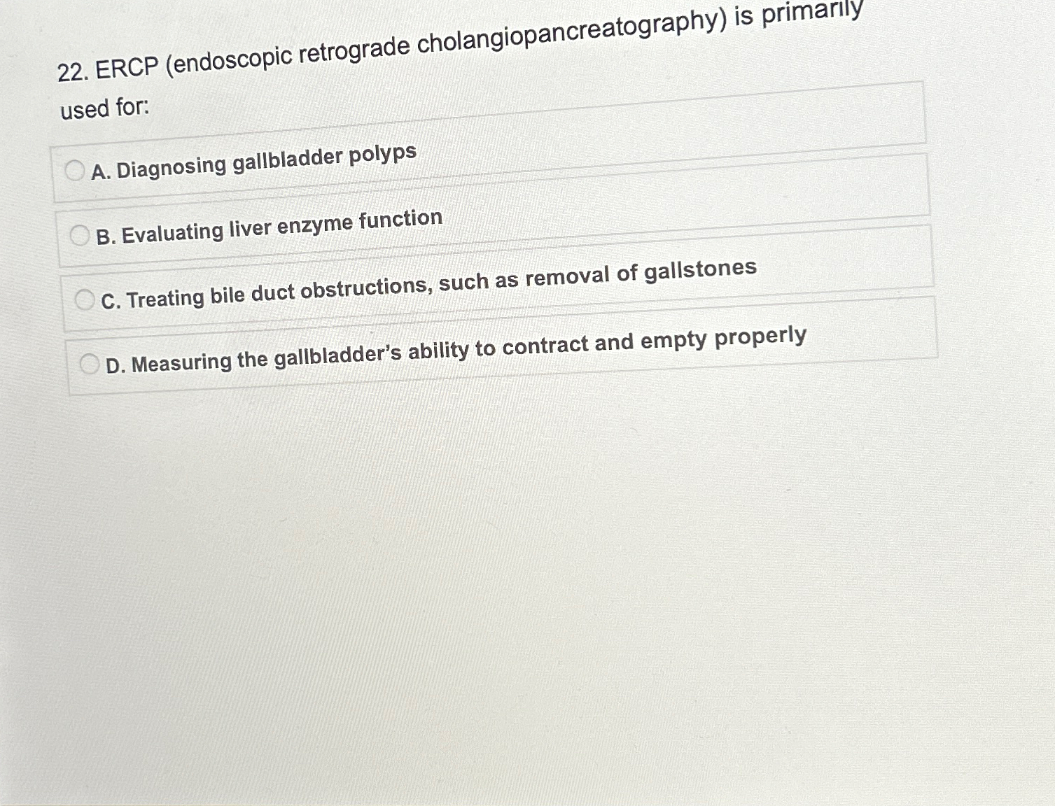 Solved ERCP (endoscopic retrograde cholangiopancreatography) | Chegg.com