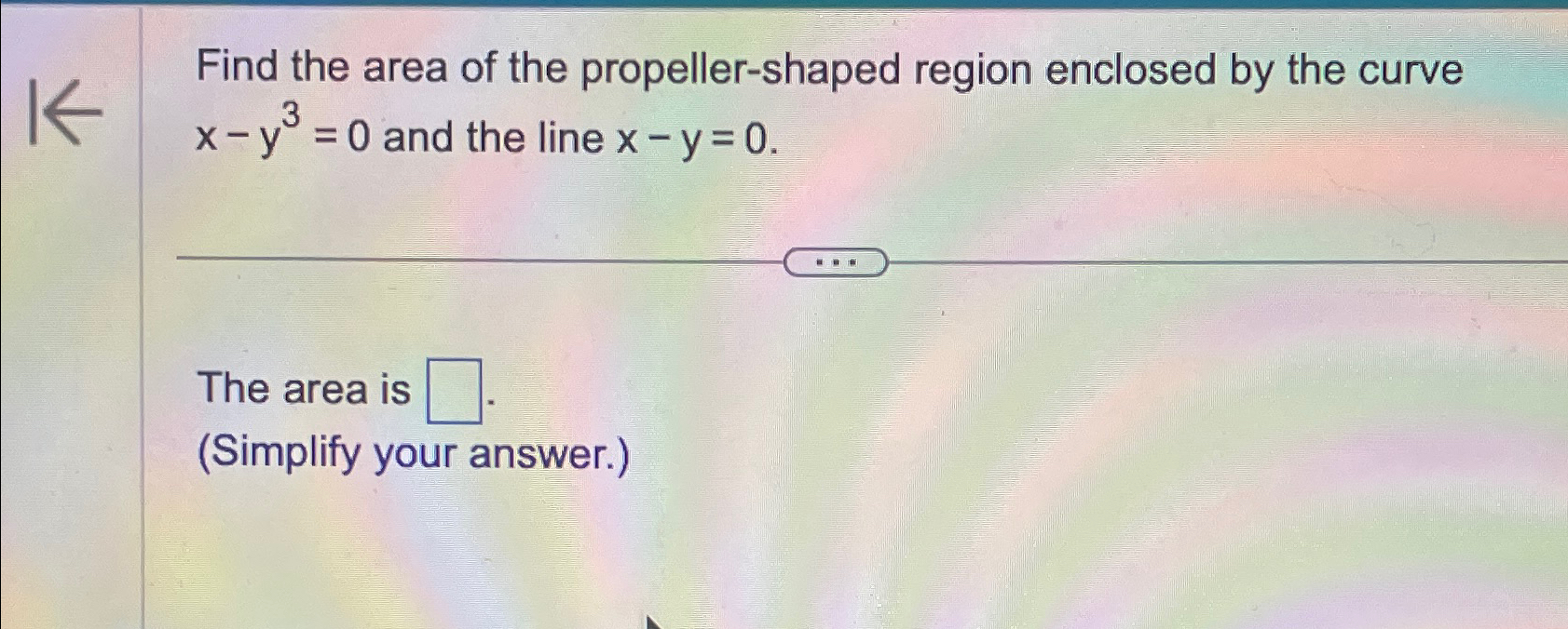 Solved Find the area of the propeller-shaped region enclosed | Chegg.com