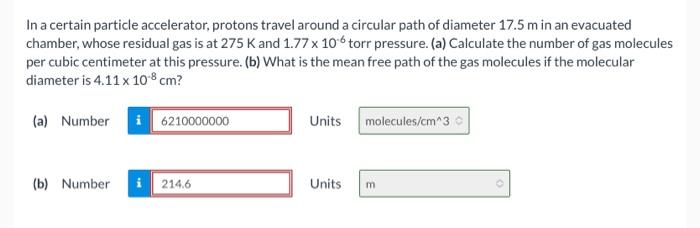 Solved In a certain particle accelerator, protons travel | Chegg.com