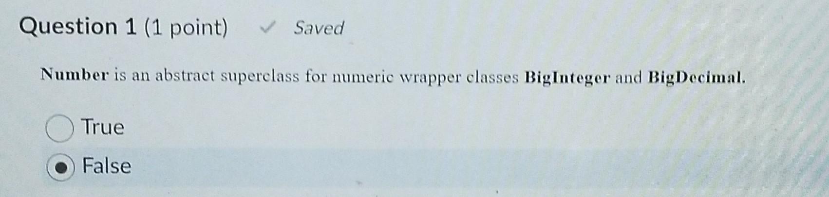 Solved Number Is An Abstract Superclass For Numeric Wrapper