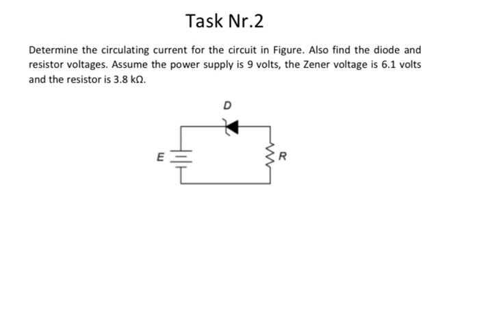 Solved Task Nr 2 Determine The Circulating Current For The