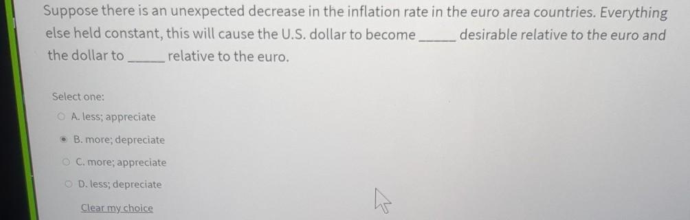 Solved Suppose there is an unexpected decrease in the | Chegg.com