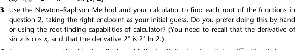 3 ﻿Use the Newton-Raphson Method and your calculator | Chegg.com