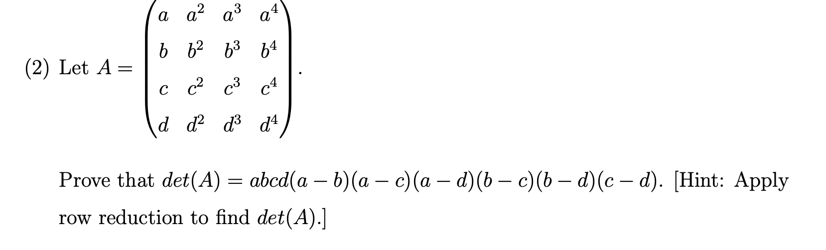 (2) ﻿Let | Chegg.com