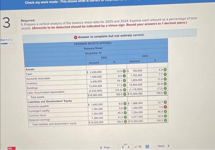 Solved Required: 1. Prepare a vertical analysis of the | Chegg.com