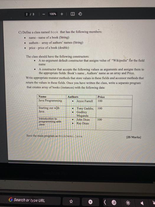 Solved 2 3 100 B Write A Method That Concatenates Two