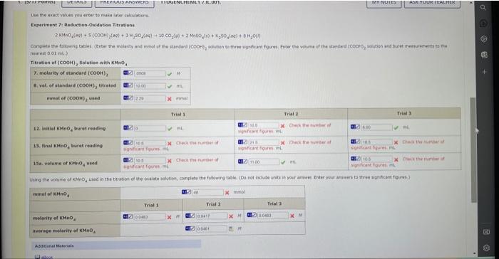 Use the eacct vasues. vou eniter to make later | Chegg.com