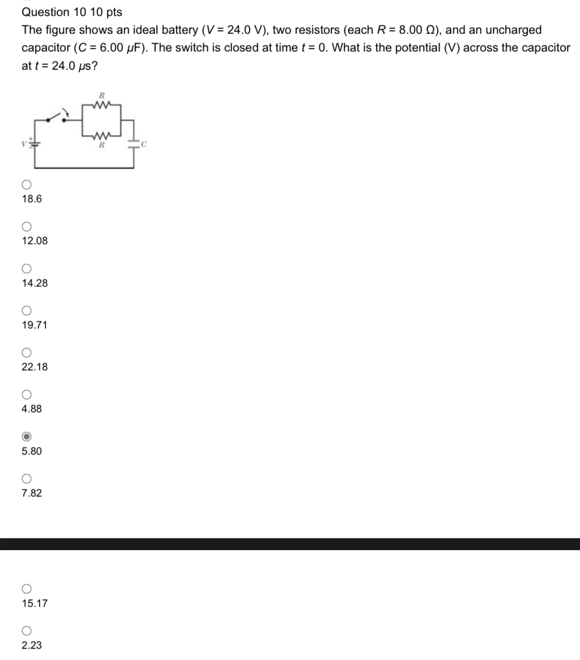 Solved Question 1010 ﻿ptsThe figure shows an ideal battery | Chegg.com