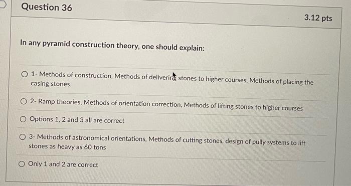 In any pyramid construction theory, one should | Chegg.com