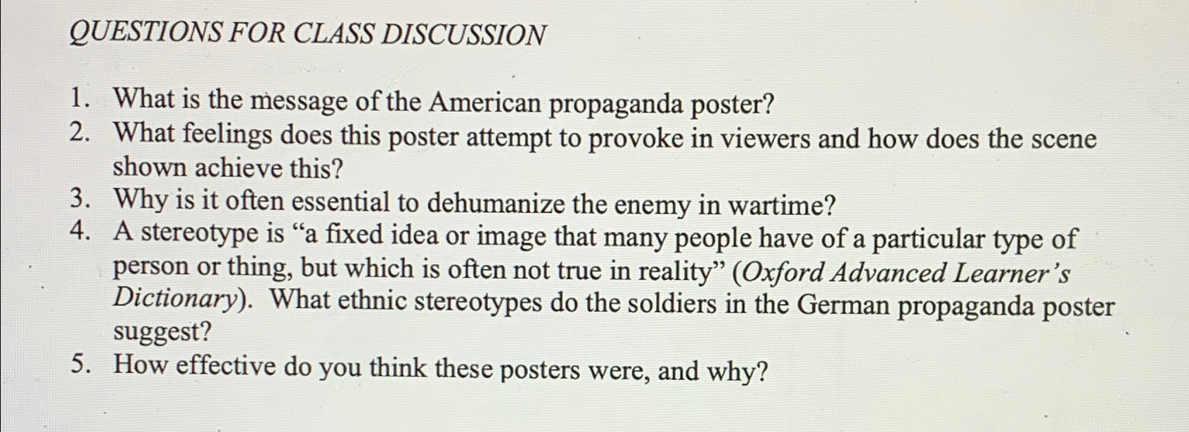 Solved QUESTIONS FOR CLASS DISCUSSIONWhat is the message of | Chegg.com