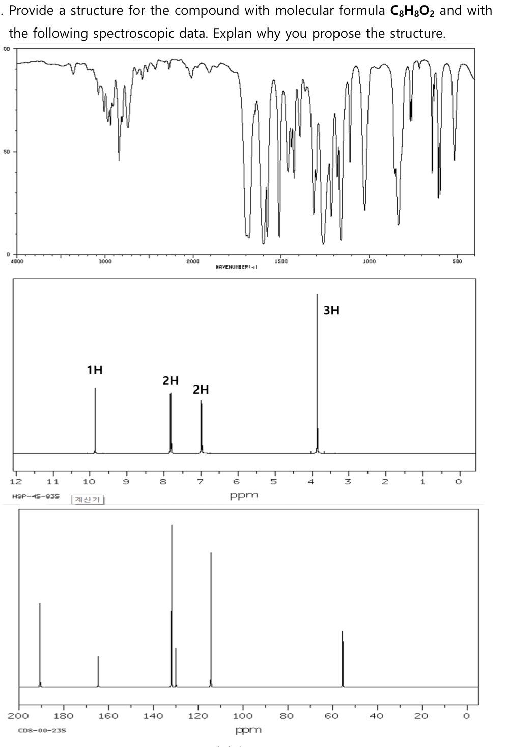 Solved . ﻿Provide a structure for the compound with | Chegg.com