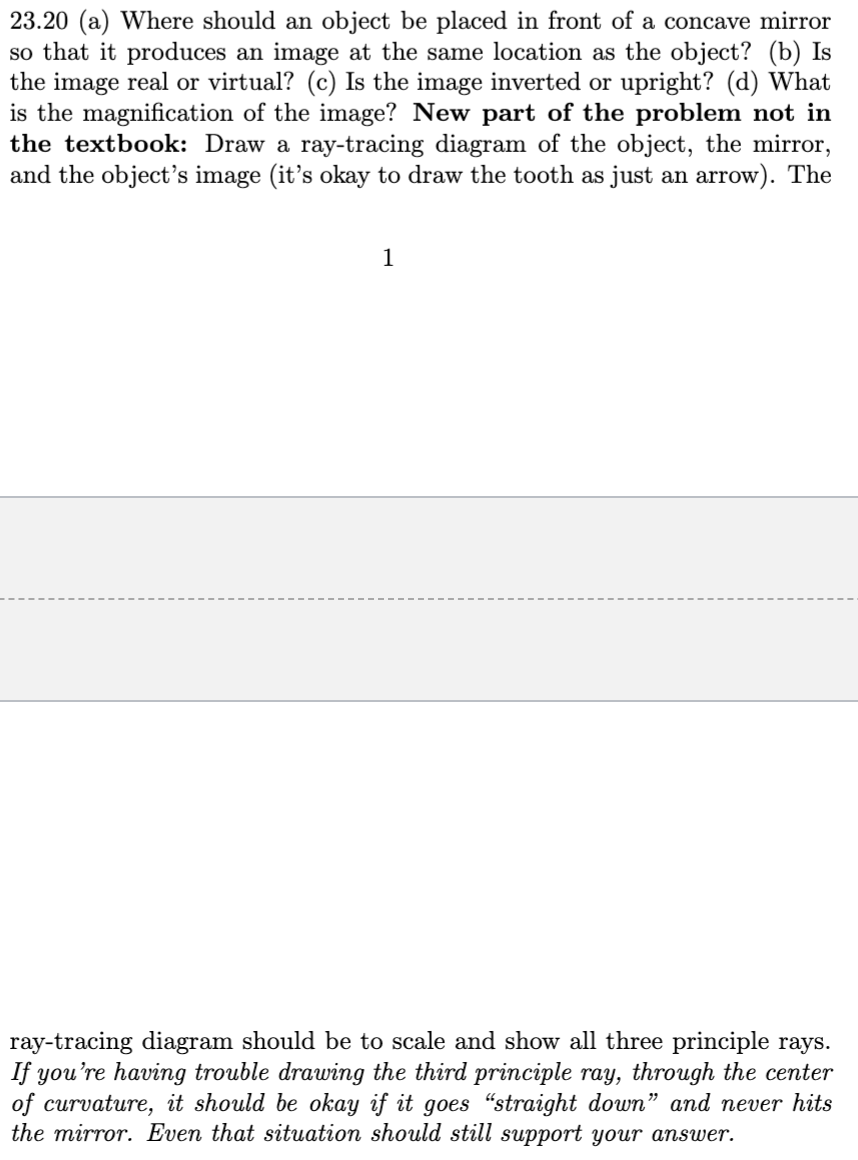 Solved ray-tracing diagram should be to scale and show all | Chegg.com