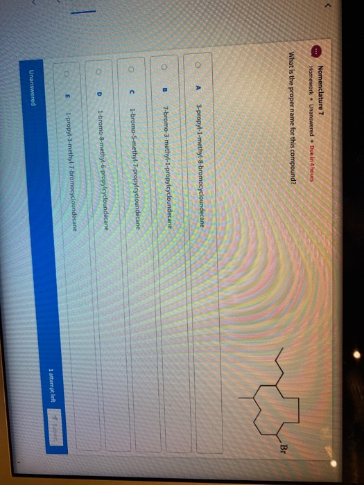 Solved Nomenclature 3 Homework Unanswered • Due in 4 hours | Chegg.com