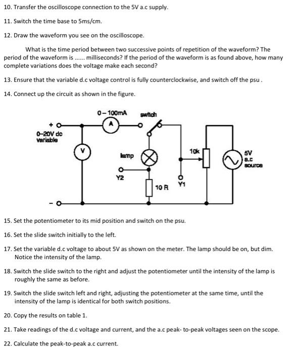 Experiment No. 1 RMS value of an a.c. waveform | Chegg.com
