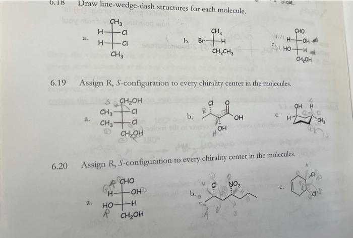 Solved 0.18 Draw line-wedge-dash structures for each | Chegg.com