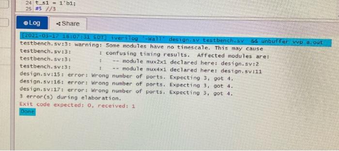 Solved I am trying to create a 8 bit wide 4 x 1 multiplexer | Chegg.com