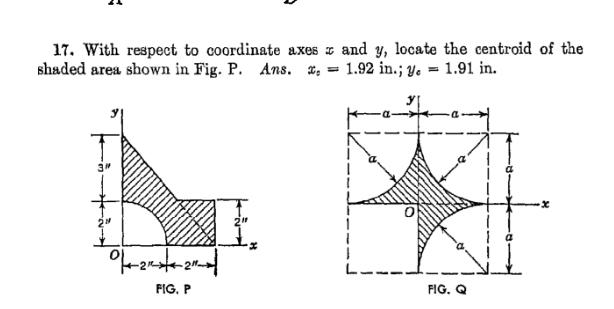 Solved With respect to coordinate axes x ﻿and y, ﻿locate the | Chegg.com