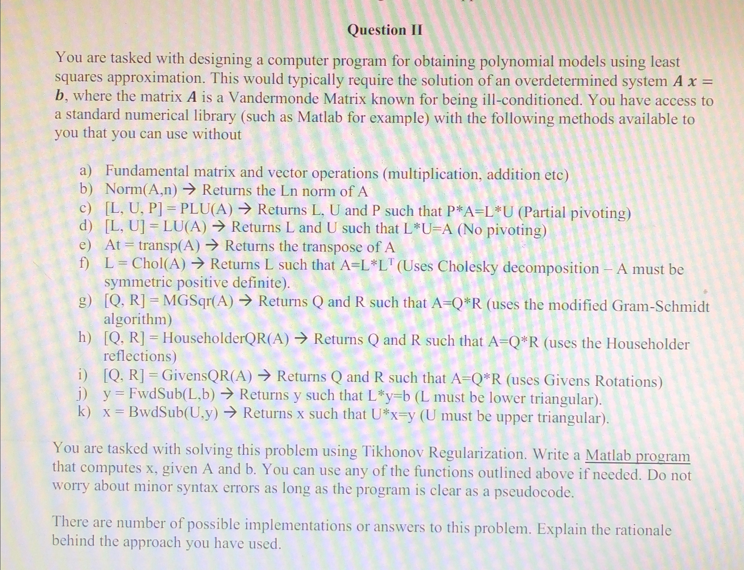 Solved Question IIYou are tasked with designing a computer | Chegg.com