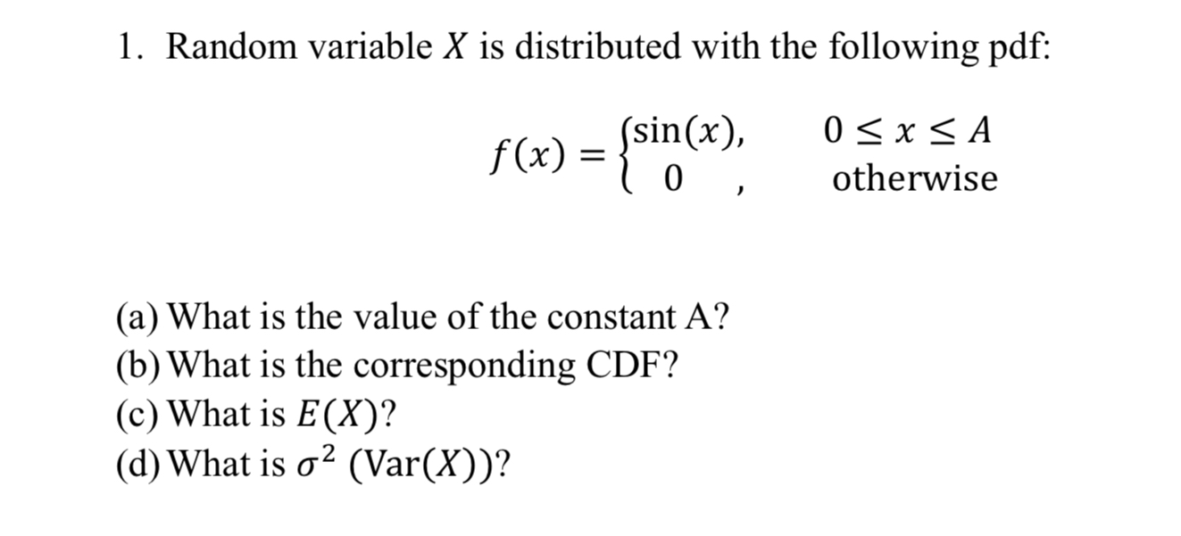 Random variable x ﻿is distributed with the following | Chegg.com
