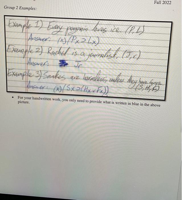 Group 2: Translation of English statements into | Chegg.com