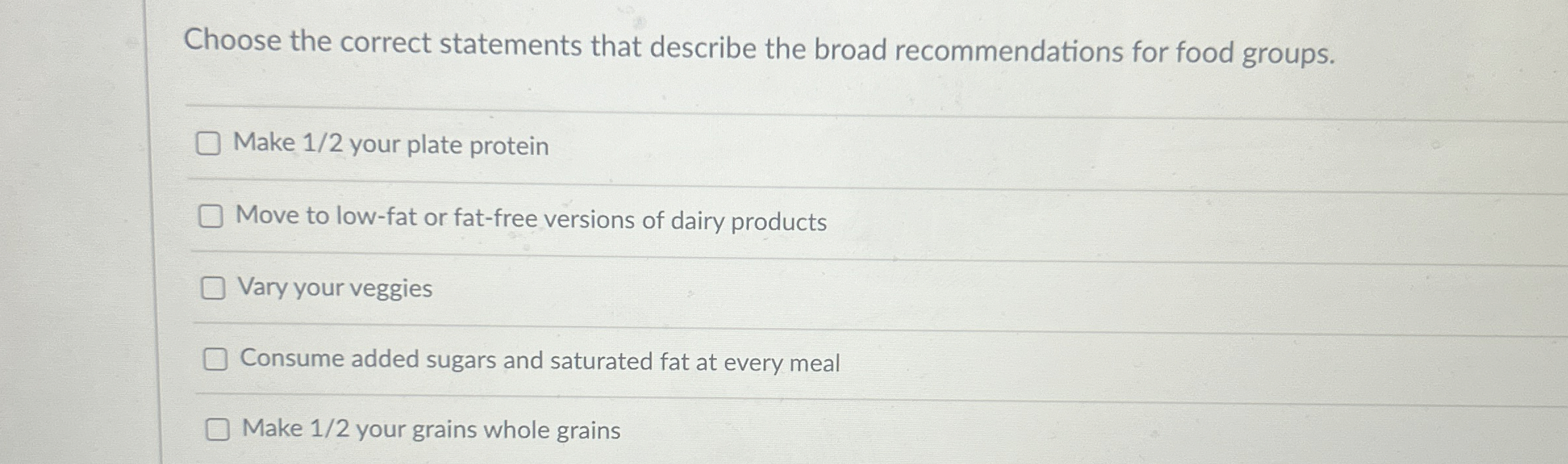 Solved Choose the correct statements that describe the broad | Chegg.com