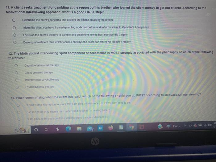 Solved 1. A client states, "I'm concerned if I don't manage | Chegg.com