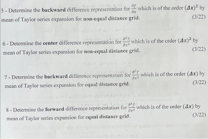 Solved 5 - Determine the backward difference representation | Chegg.com
