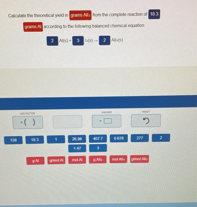 Solved Calculate the theoretical yield in grams Alls from | Chegg.com