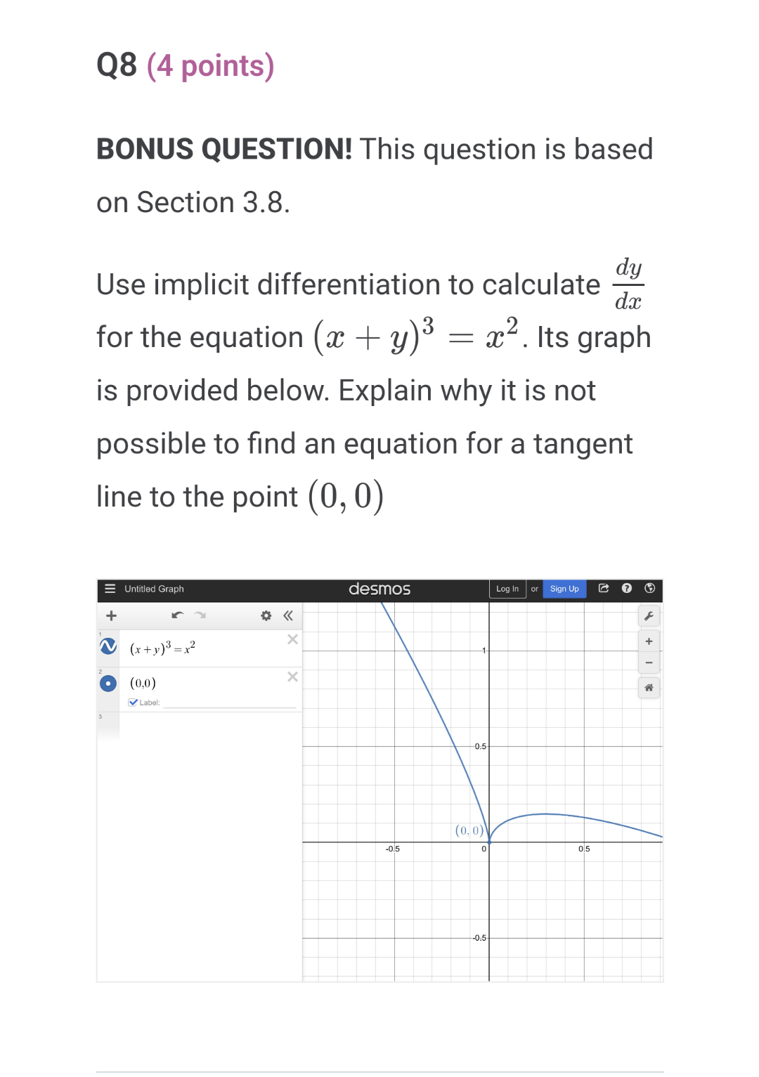 Solved Q8 (4 points) BONUS QUESTION! This question is based | Chegg.com