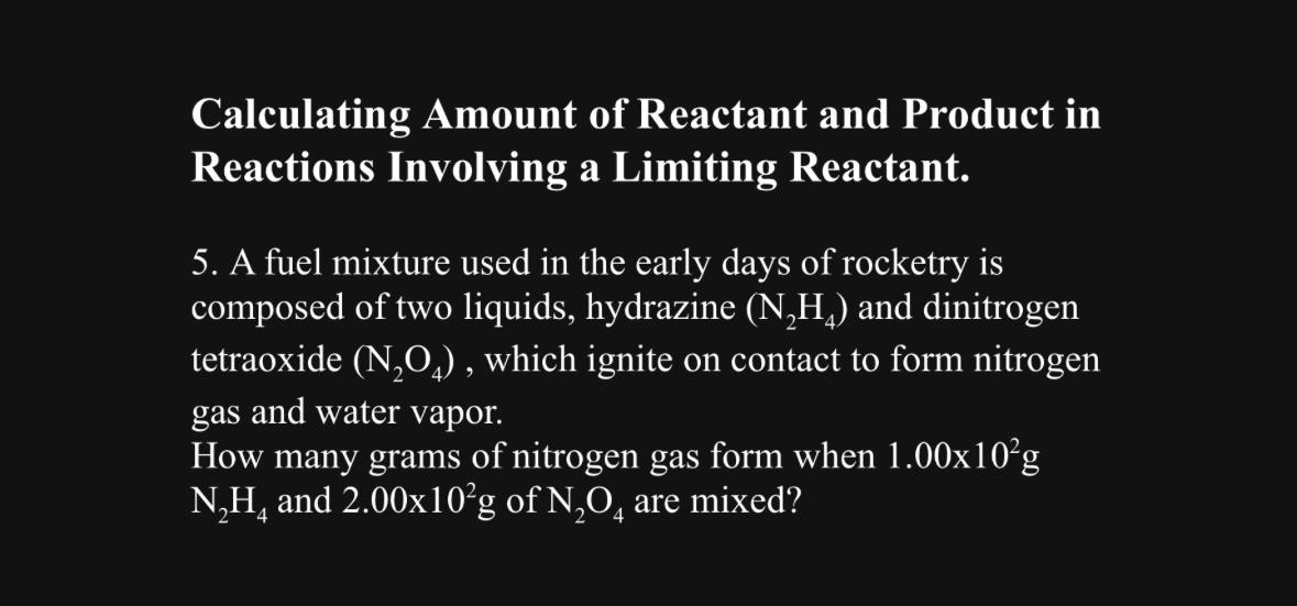 Calculating Amount of Reactant and Product in | Chegg.com
