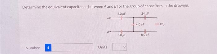 Solved Determine the equivalent capacitance between A and B | Chegg.com