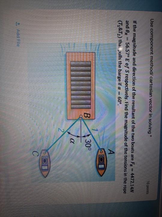 Solved Use component method/ cartesian vector in solving 10 | Chegg.com