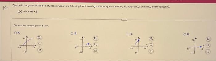 Solved Start with the graph of the basic function. Graph the | Chegg.com