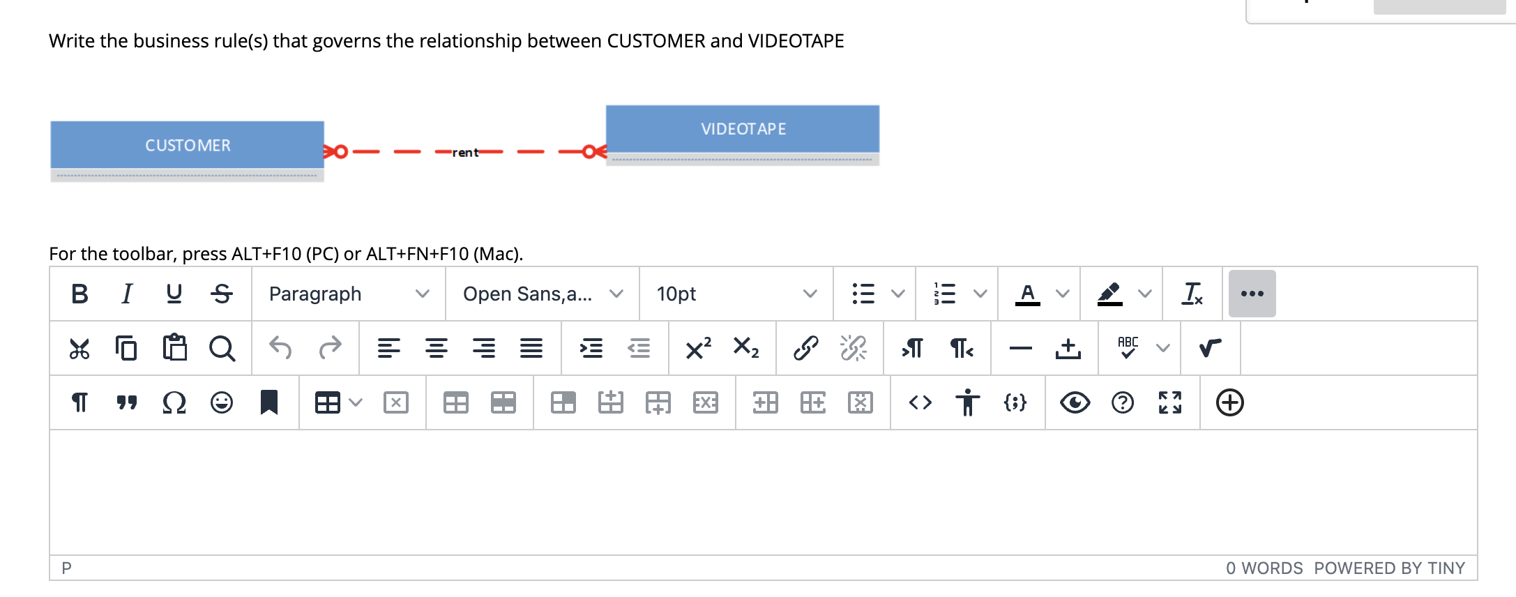 Solved Write the business rule(s) ﻿that governs the | Chegg.com