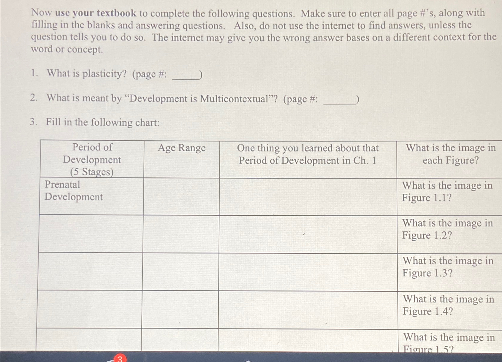 Solved Now use your textbook to complete the following | Chegg.com
