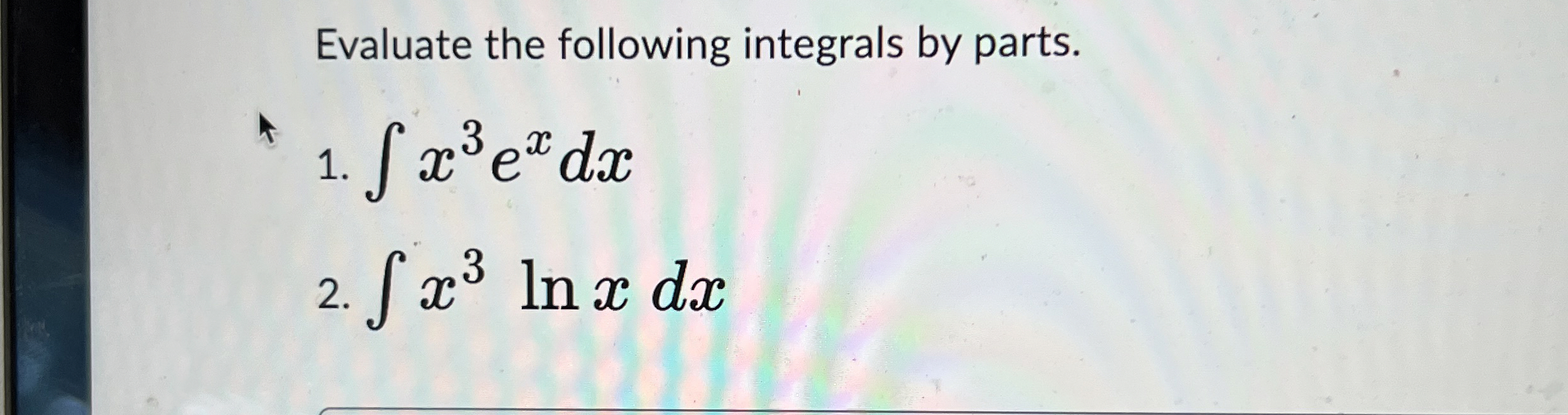 Solved Evaluate the following integrals by | Chegg.com