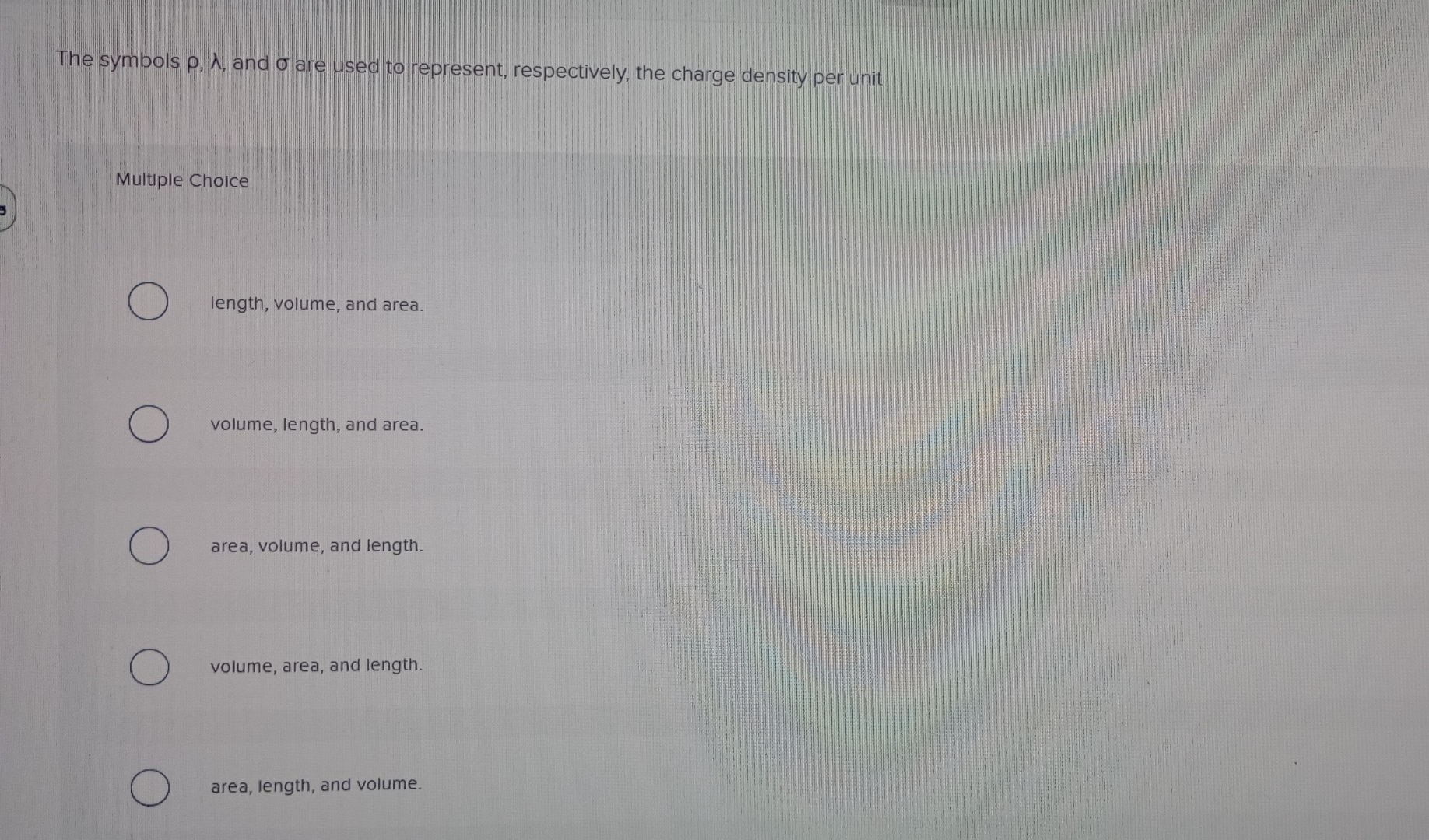 Solved The symbols ρ,λ, ﻿and σ ﻿are used to represent, | Chegg.com