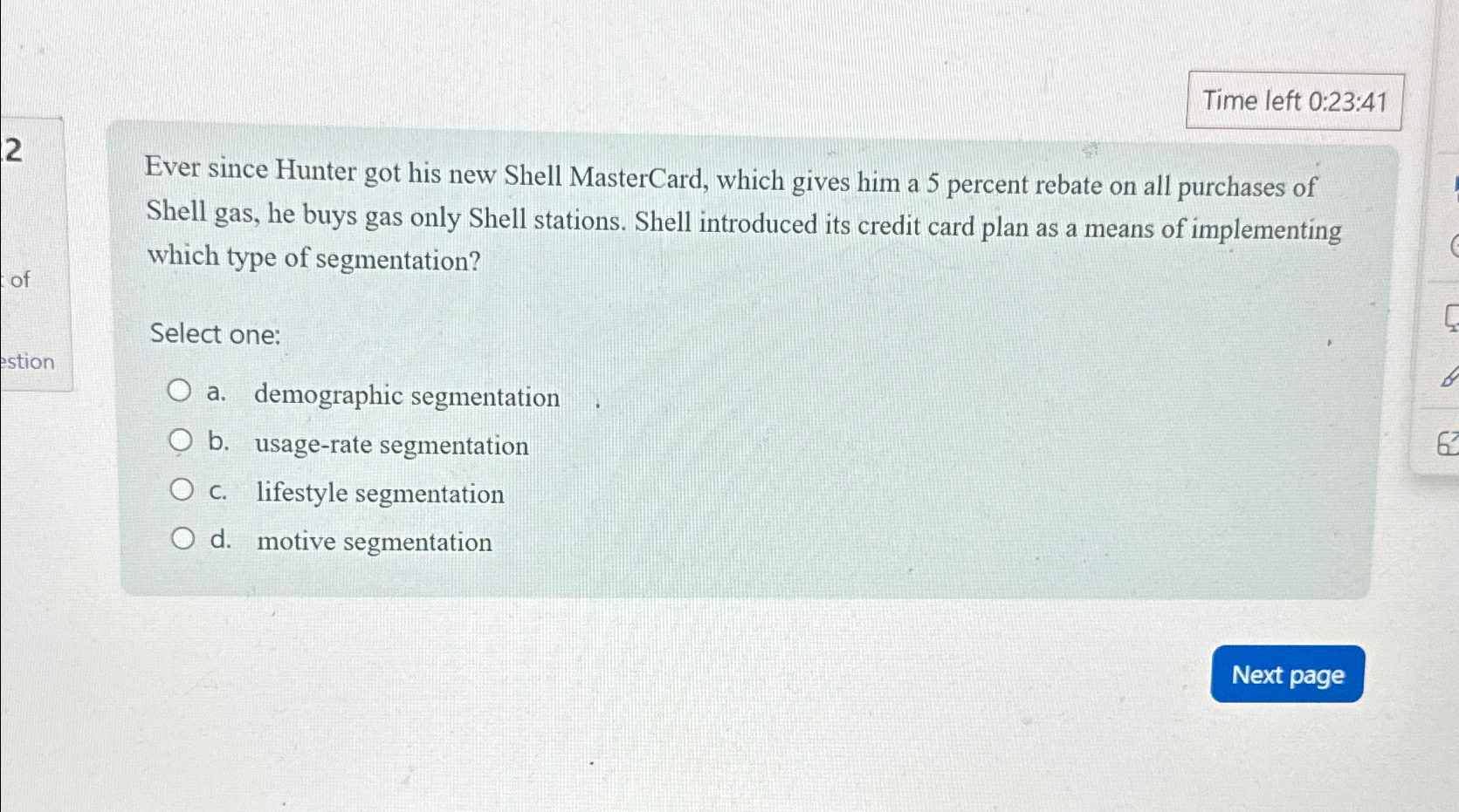 Solved Time left 0:23:41Ever since Hunter got his new Shell | Chegg.com