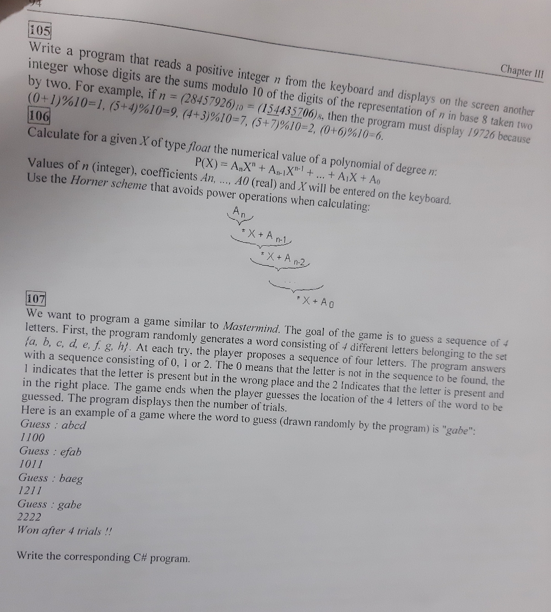 Solved exercise 105Write a program that reads a positive | Chegg.com