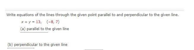 Solved Write equations of the lines through the given point | Chegg.com