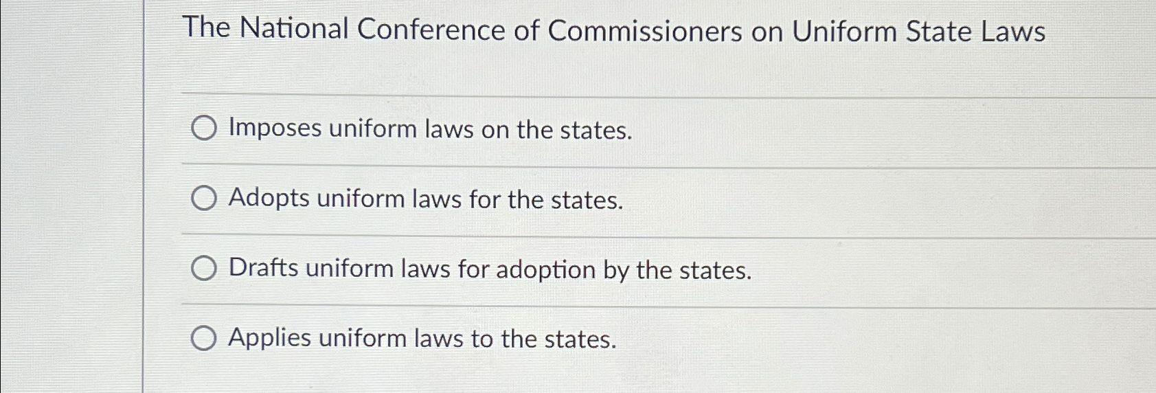 Solved The National Conference of Commissioners on Uniform | Chegg.com